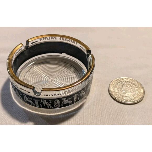 Other | Vintage Caesars Palace Las Vegas Gold Rim Ashtray 1 Gaming ...